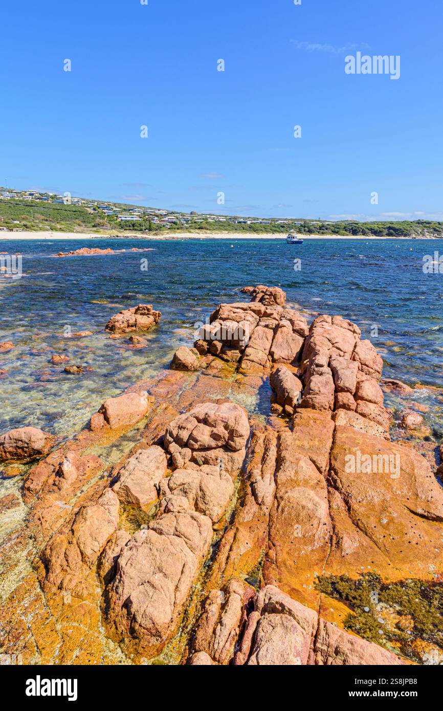 Granite gneiss metamorphic rock along Cowaramup Bay, Gracetown, Western ...