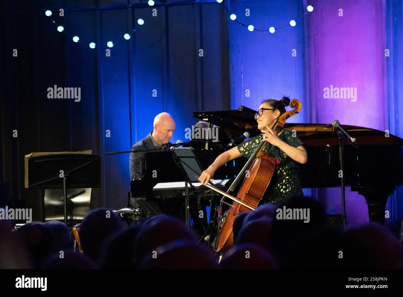 Glasgow Scotland. 21 January 2025. Su a Lee, Korean cellist, gave a ...