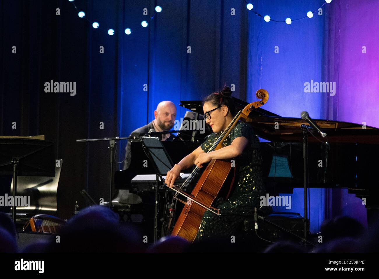 Glasgow Scotland. 21 January 2025. Su a Lee, Korean cellist, gave a ...