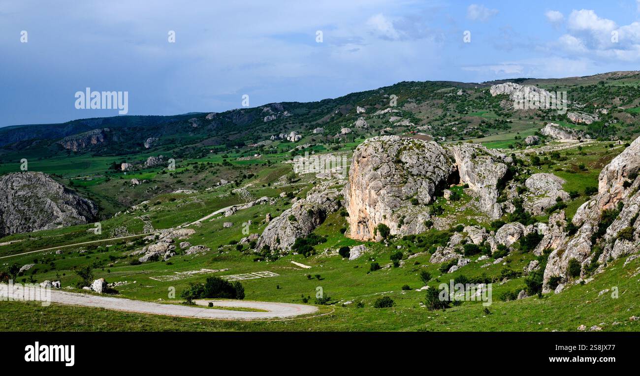 Settlement remains near Hittite Capital of Hattusa, Turkey Stock Photo ...