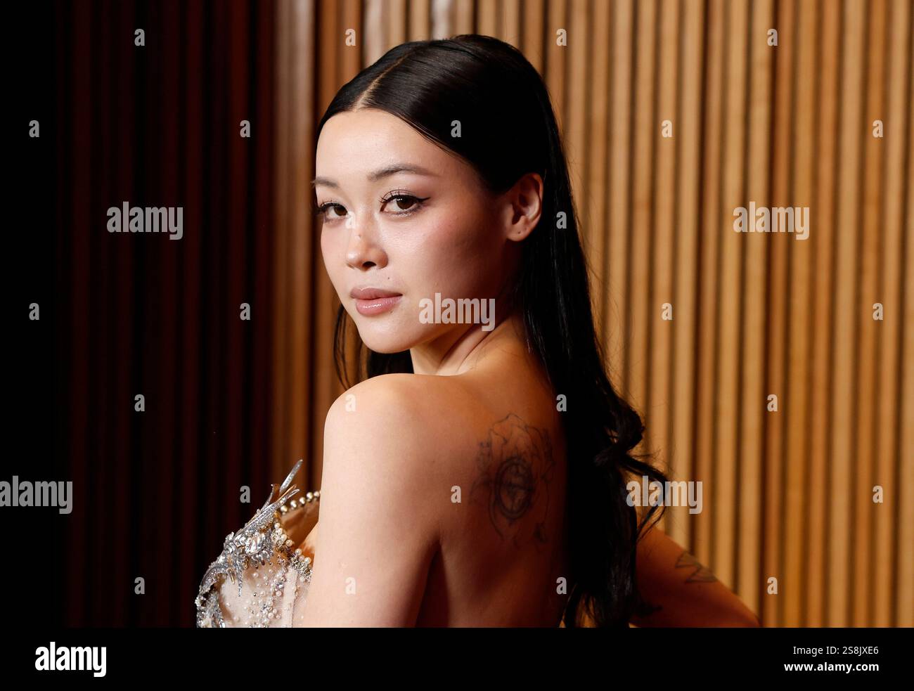 New York, United States. 22nd Jan, 2025. Emily Mei arrives on the red ...