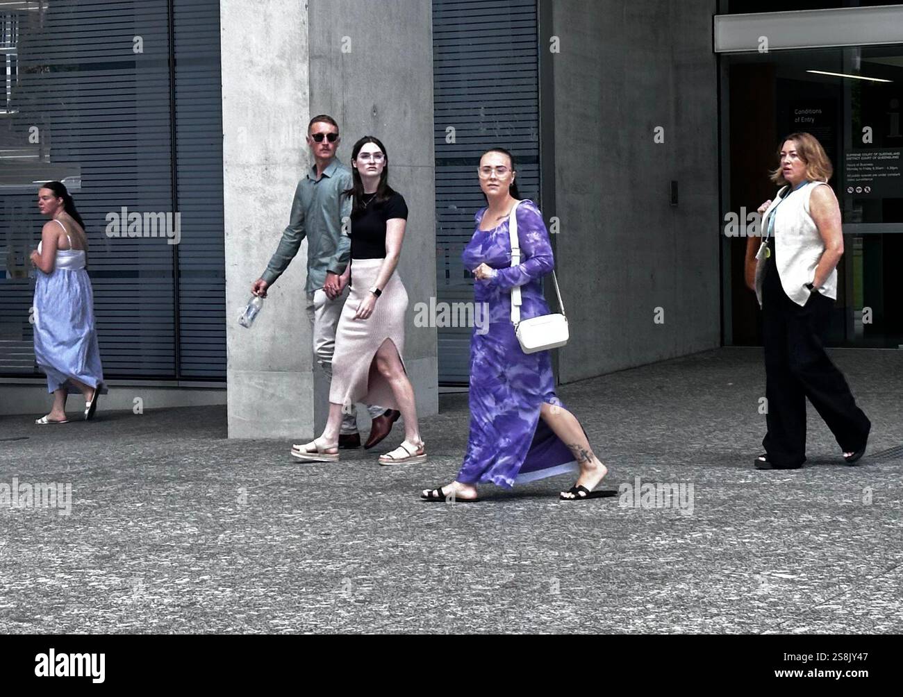 Brisbane, Australia. 23rd Jan, 2025. Daughter Olivia Godfrey (centre ...
