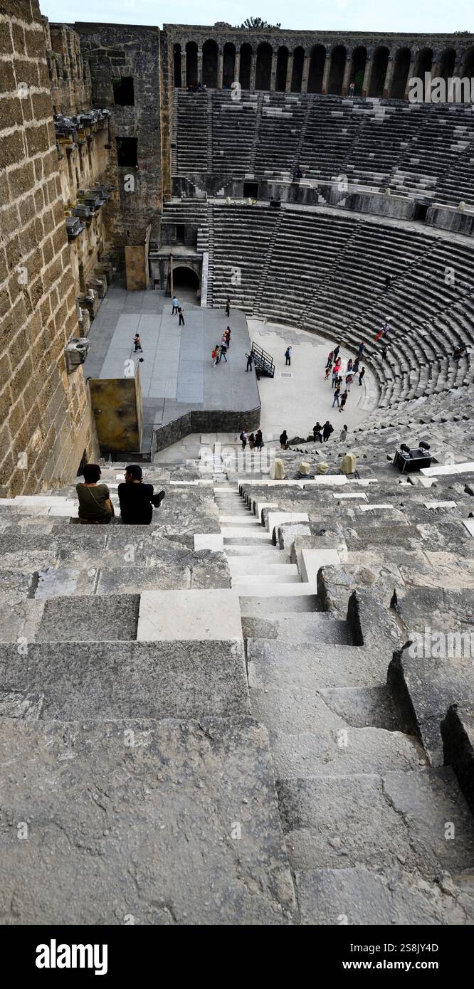 Ancient Roman amphitheater, Aspendos, Turkey Stock Photo - Alamy