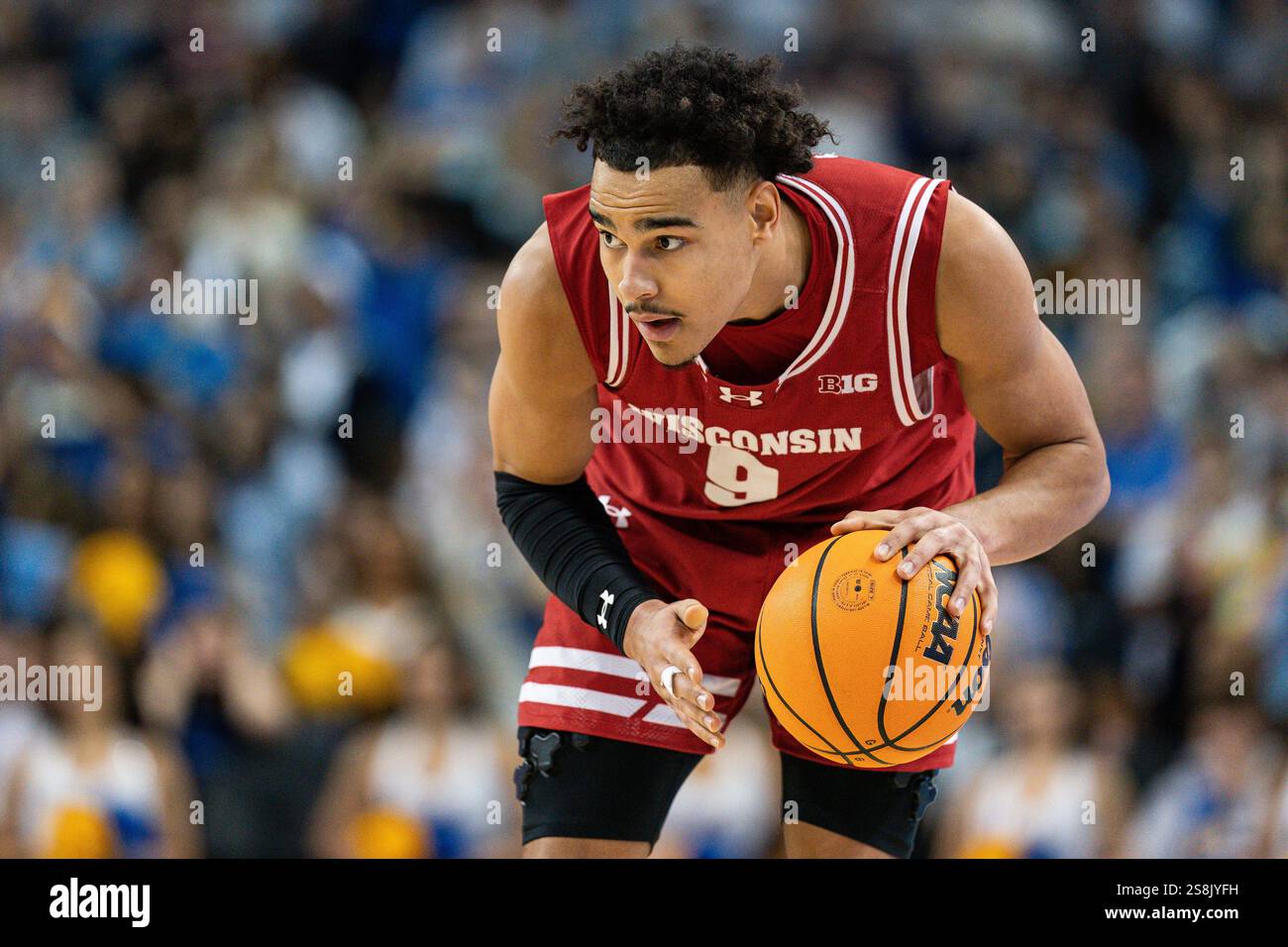 Westwood, United States. 22nd Jan, 2025. Wisconsin Badgers guard John ...