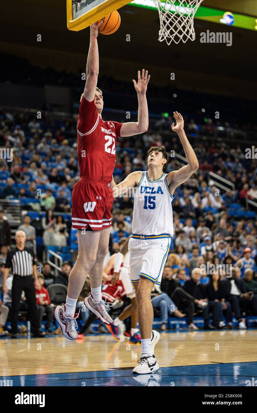 Westwood, United States. 22nd Jan, 2025. Wisconsin Badgers forward ...