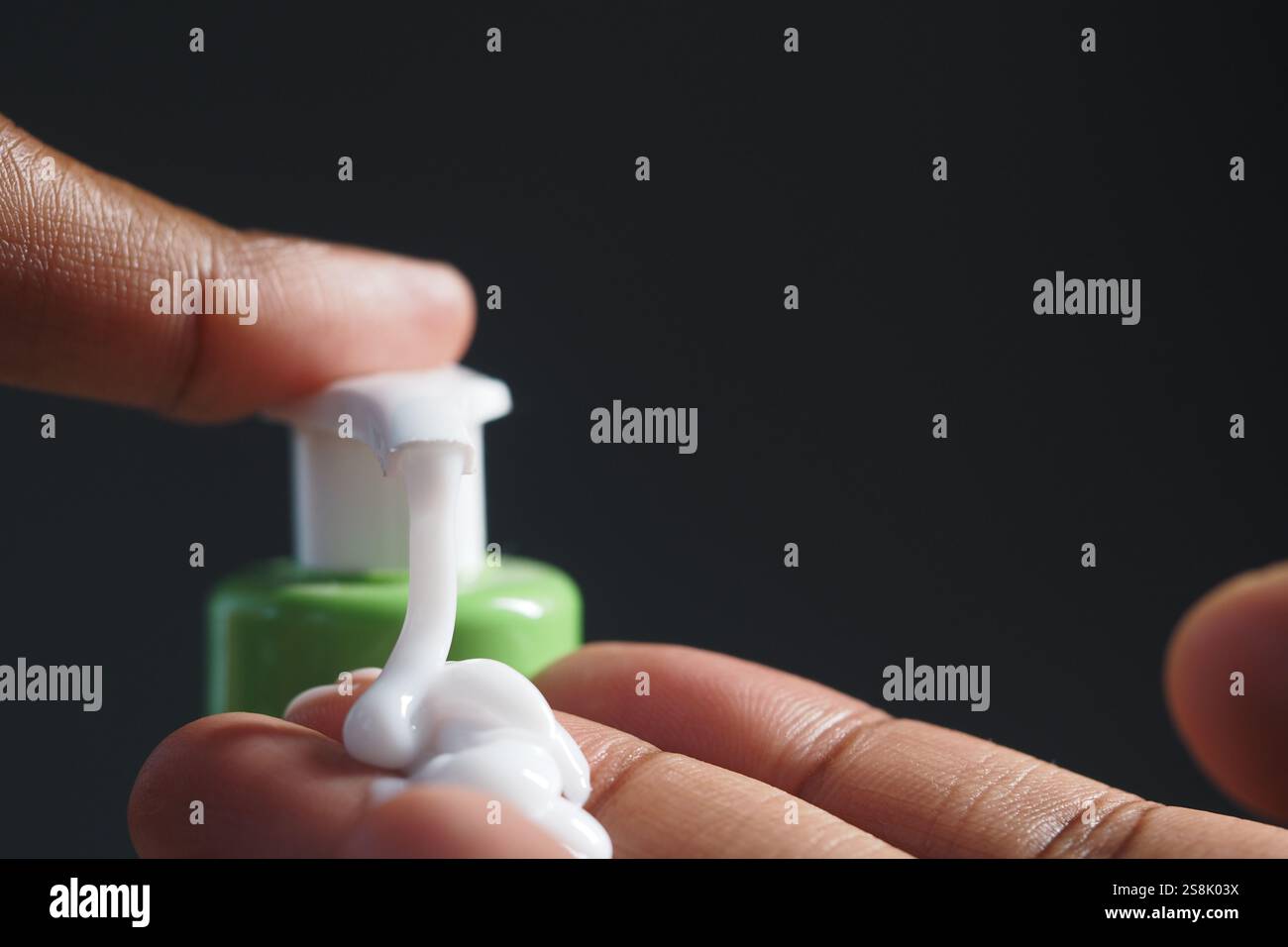 Using a hand pump to dispense lotion from a container is essential for ...