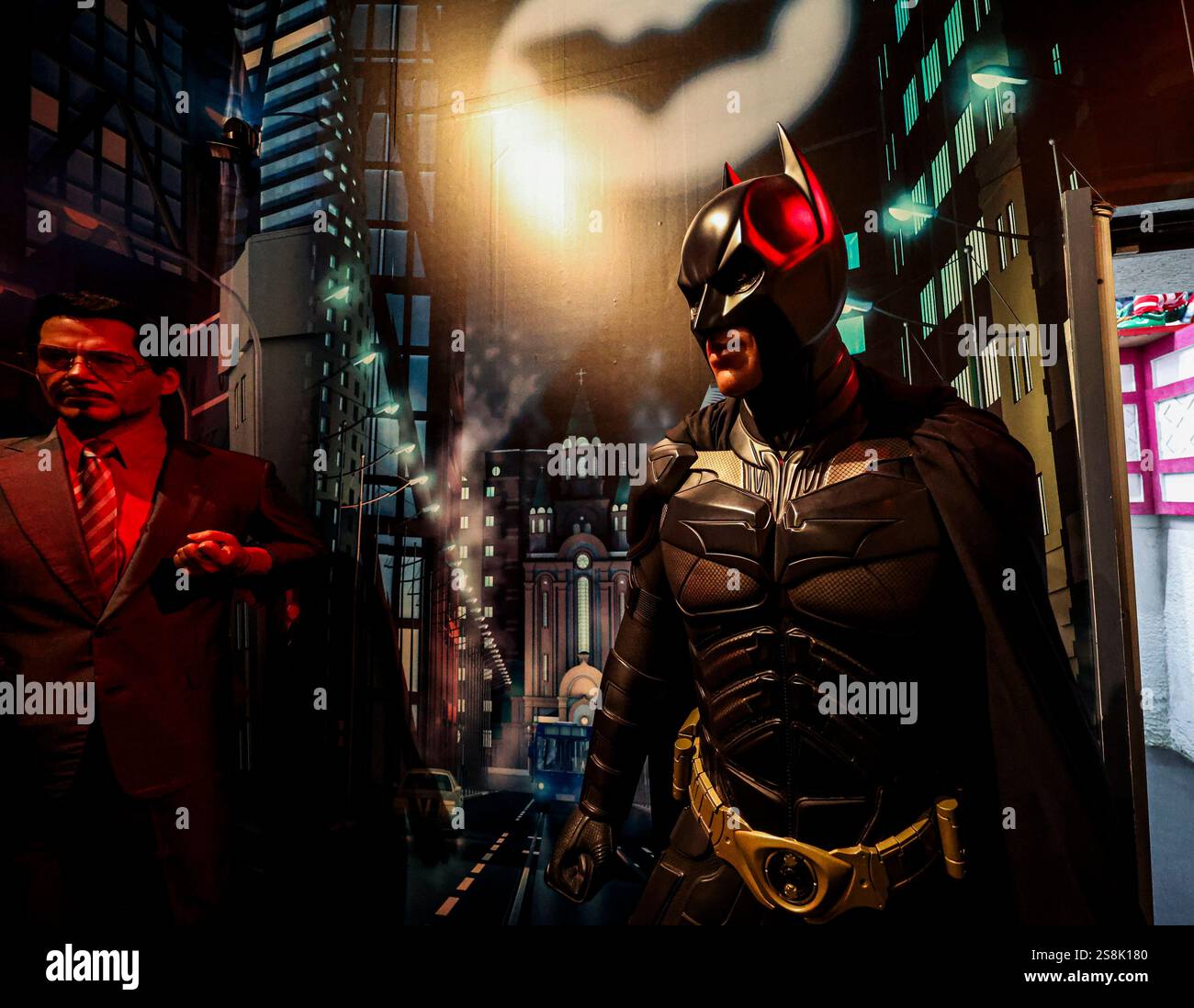 BATMAN, Bat Barman Wax museum in Mexico City CDMX. It exhibits figures ...