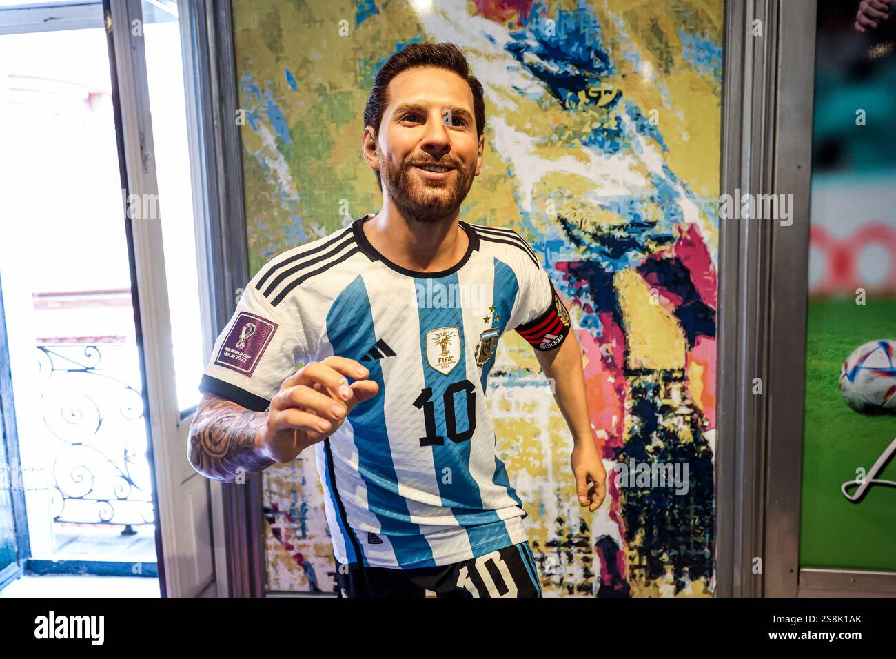 Lionel Messi of Argentina Wax museum in Mexico City CDMX. It exhibits ...