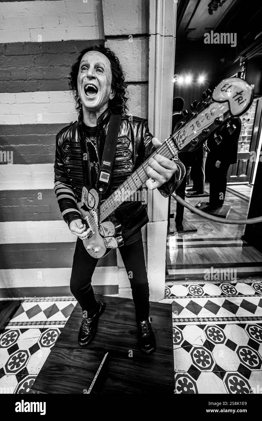 Alex Lora in a Wax museum in Mexico City CDMX. It exhibits figures and ...