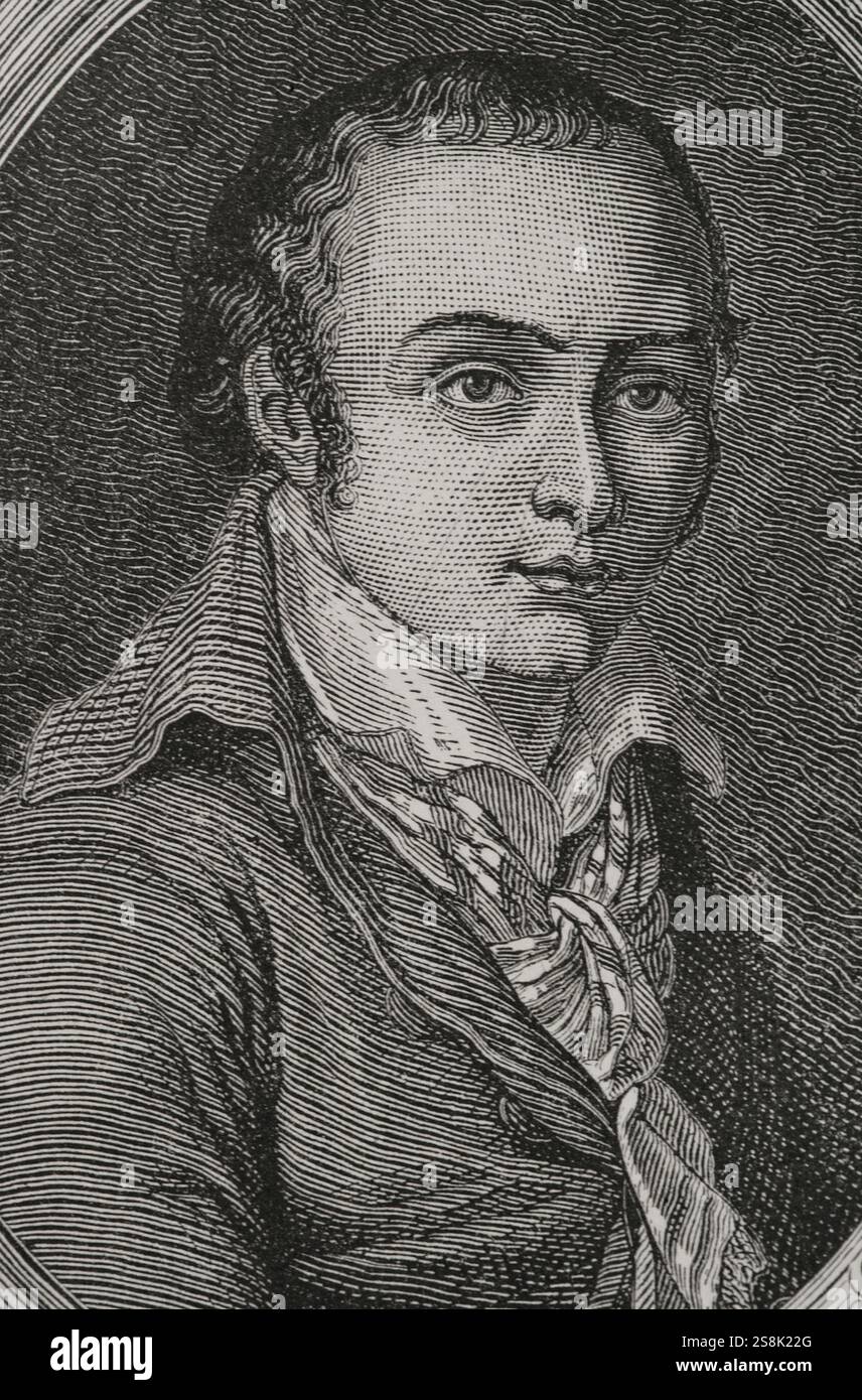André Chénier (André Marie de Chénier) (1762-1794). French poet and ...