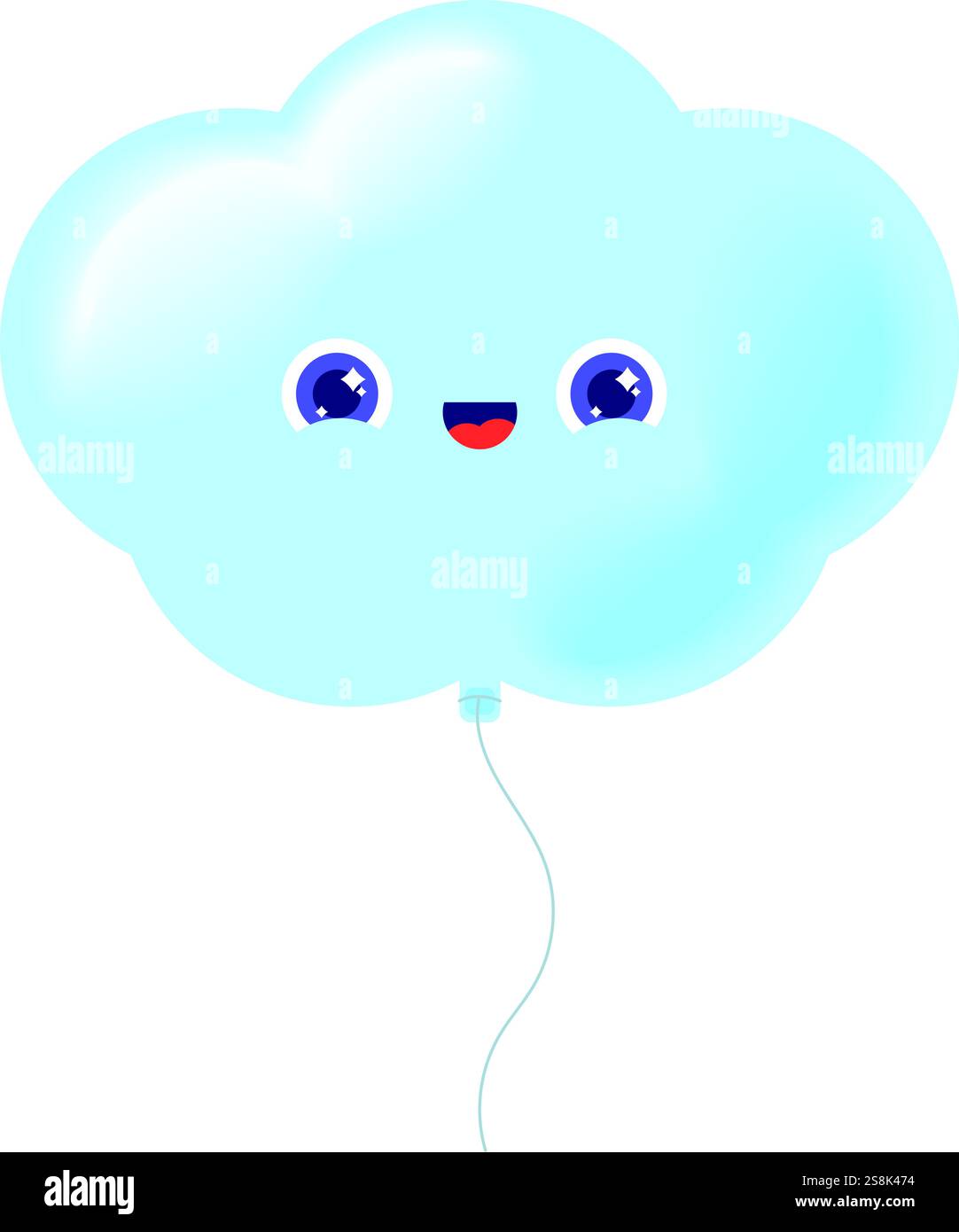 balloon helium kawaii cloud Stock Vector Image & Art - Alamy