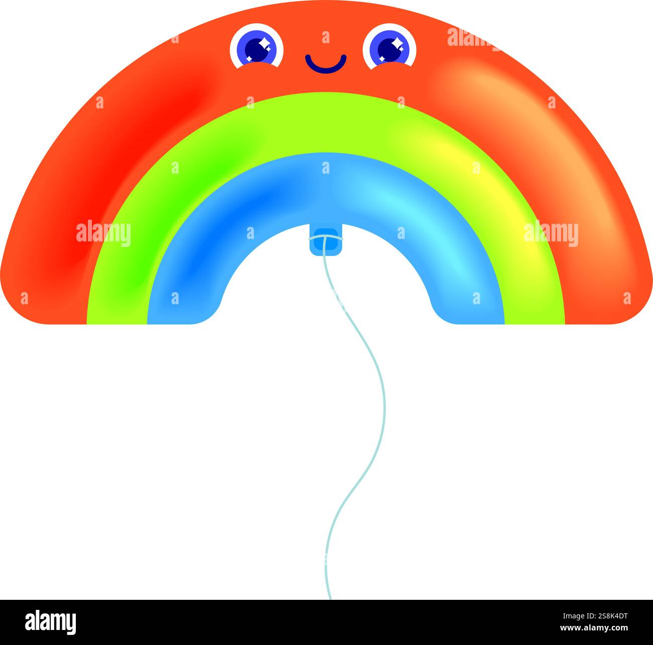 balloon helium kawaii rainbow Stock Vector Image & Art - Alamy