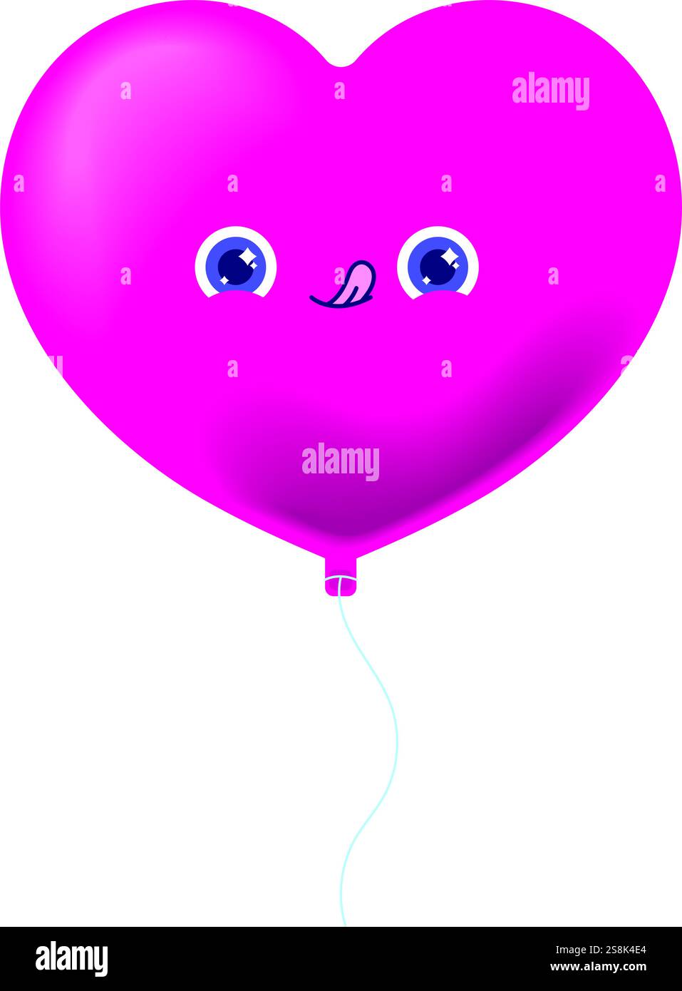 balloon helium kawaii heart Stock Vector Image & Art - Alamy