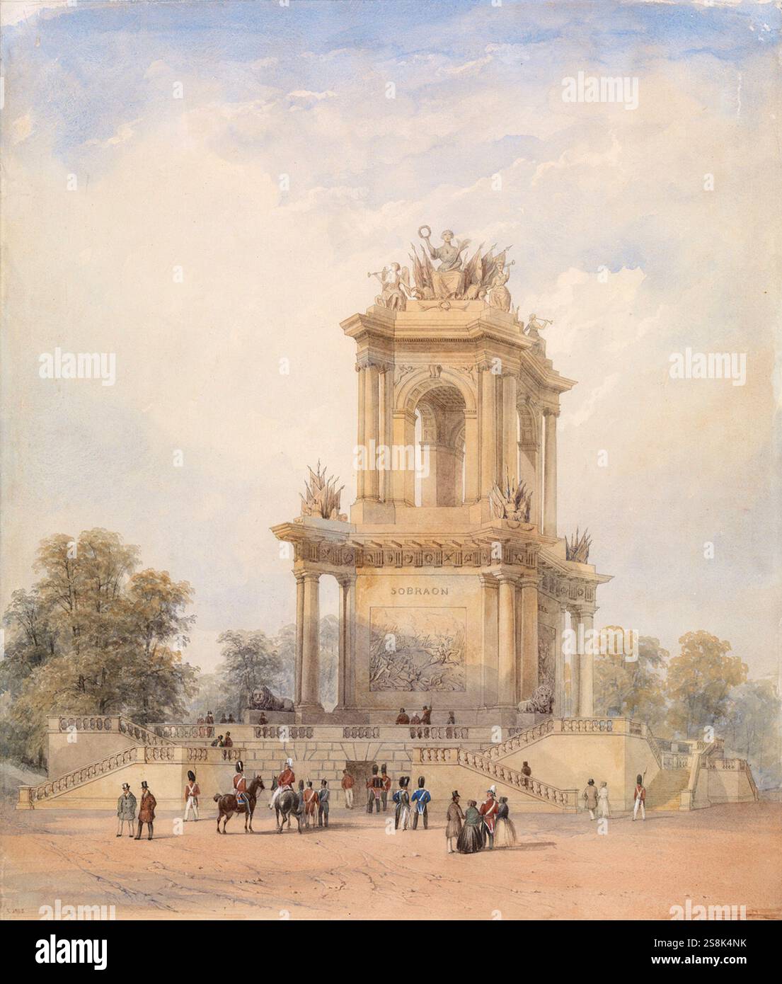 Design for a Monument to the First Anglo-Sikh War, 1845–46, with a ...