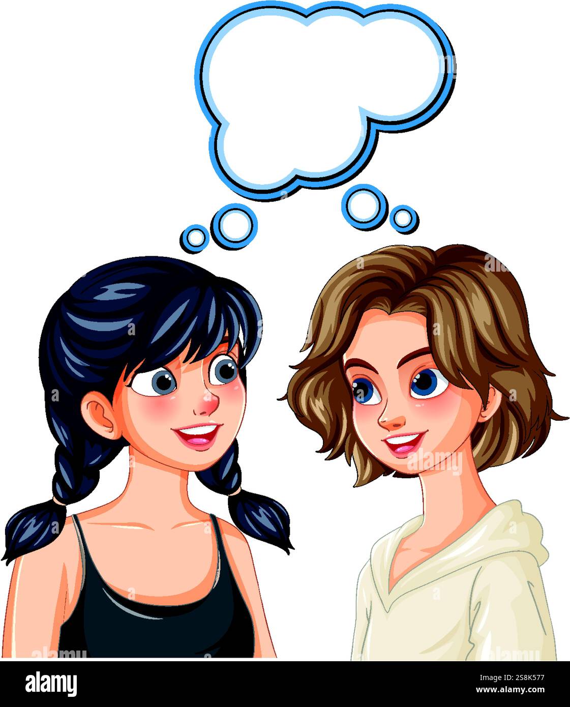 Two women discussion Stock Vector Images - Alamy