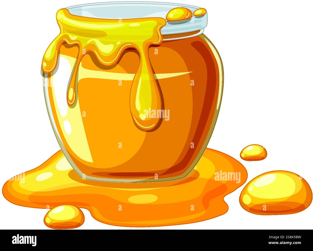 Honey overflow Stock Vector Images - Alamy