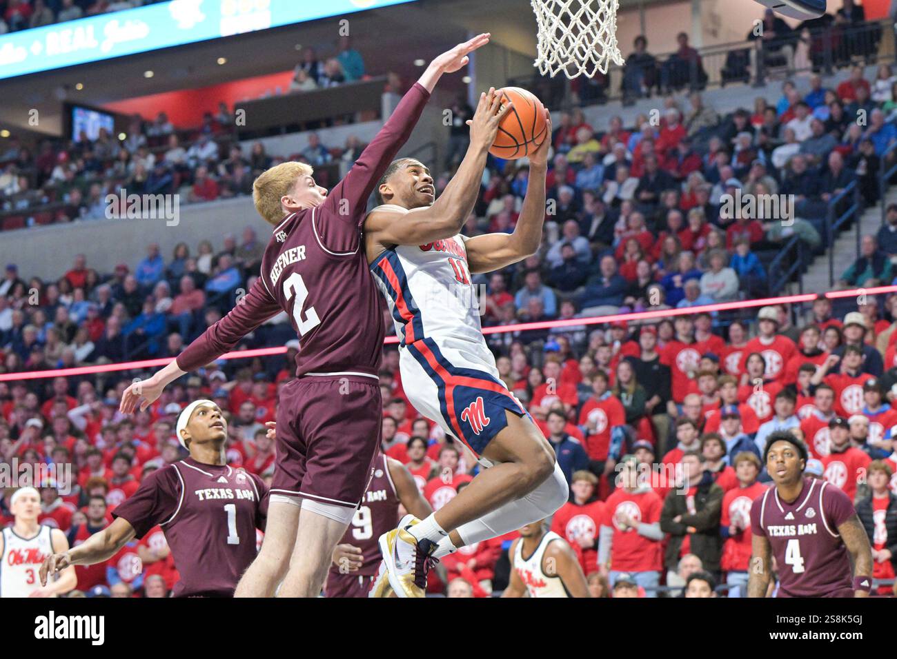 Mississippi guard Matthew Murrell (11) shoots against Texas A&M guard ...