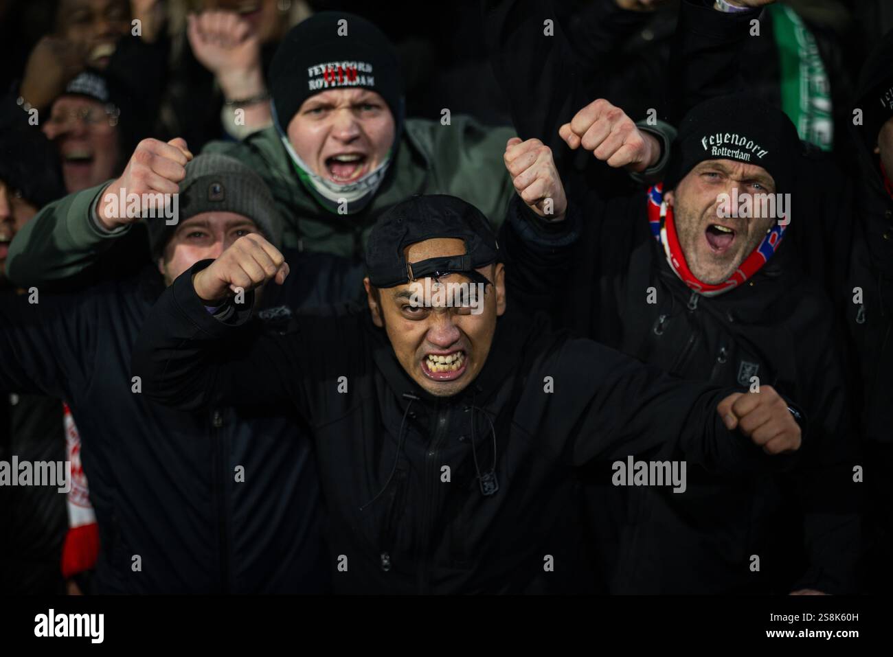 Rotterdam, Netherlands. 22nd Jan 2025. Rotterdam Fans Feyenoord ...