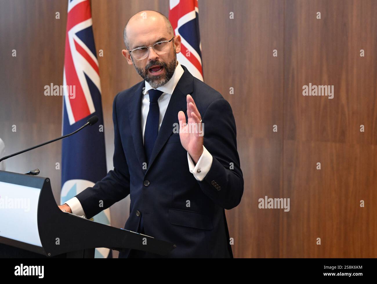 Brisbane, Australia. 23rd Jan, 2025. Queensland Treasurer David ...