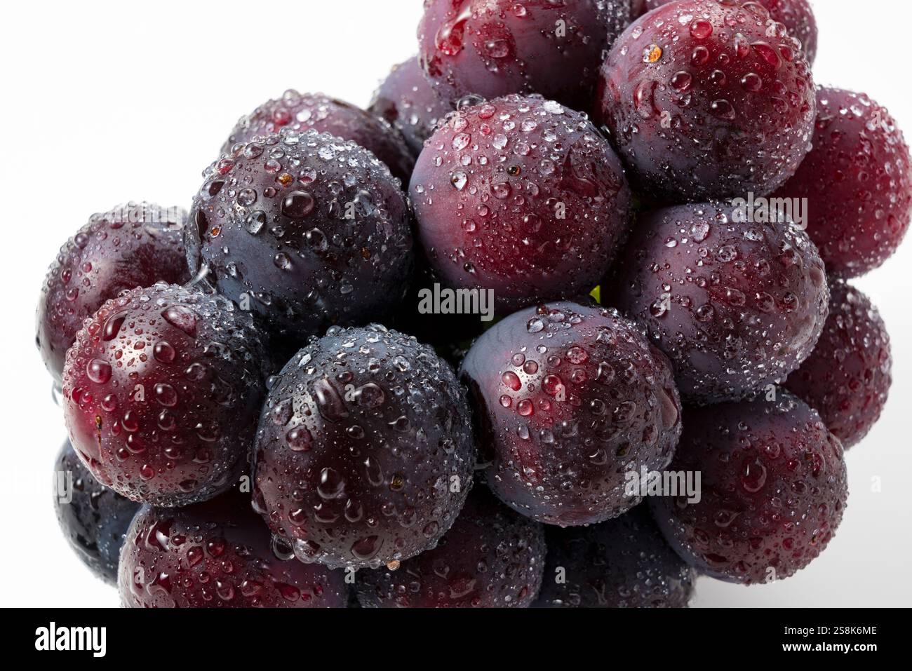 Macro Shot of Fresh Japanese Pione Grapes Isolated on White Background ...