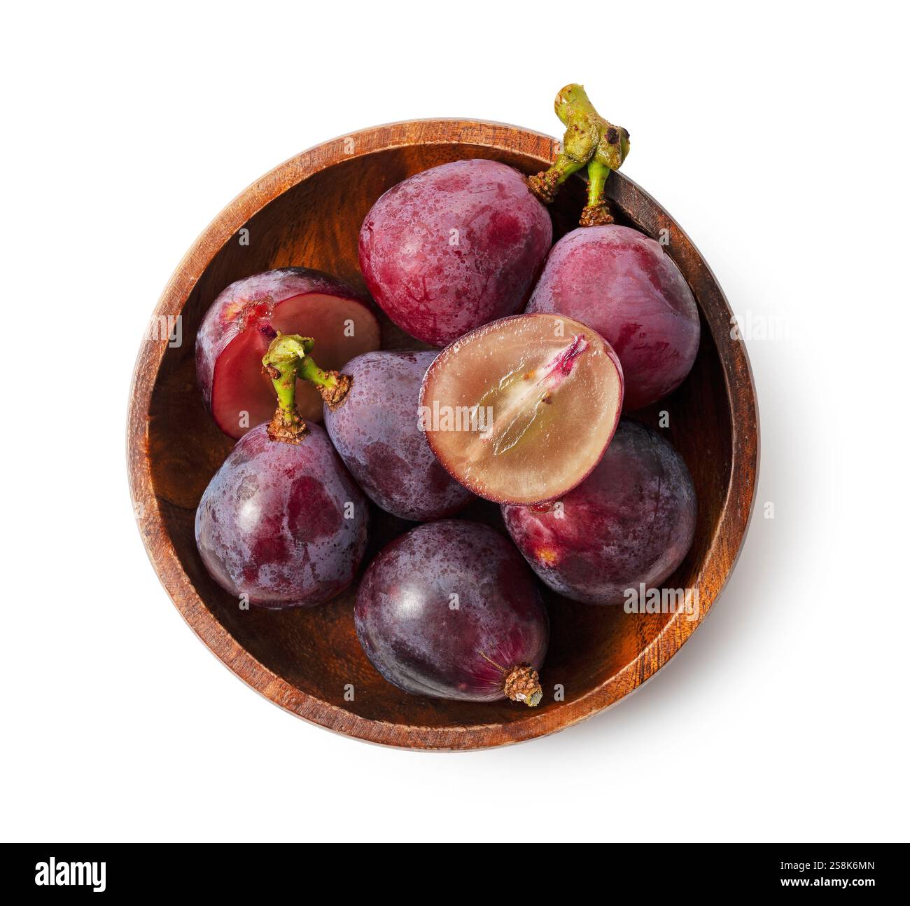 Fresh Japanese Pione Grapes Isolated on White Background.View from ...