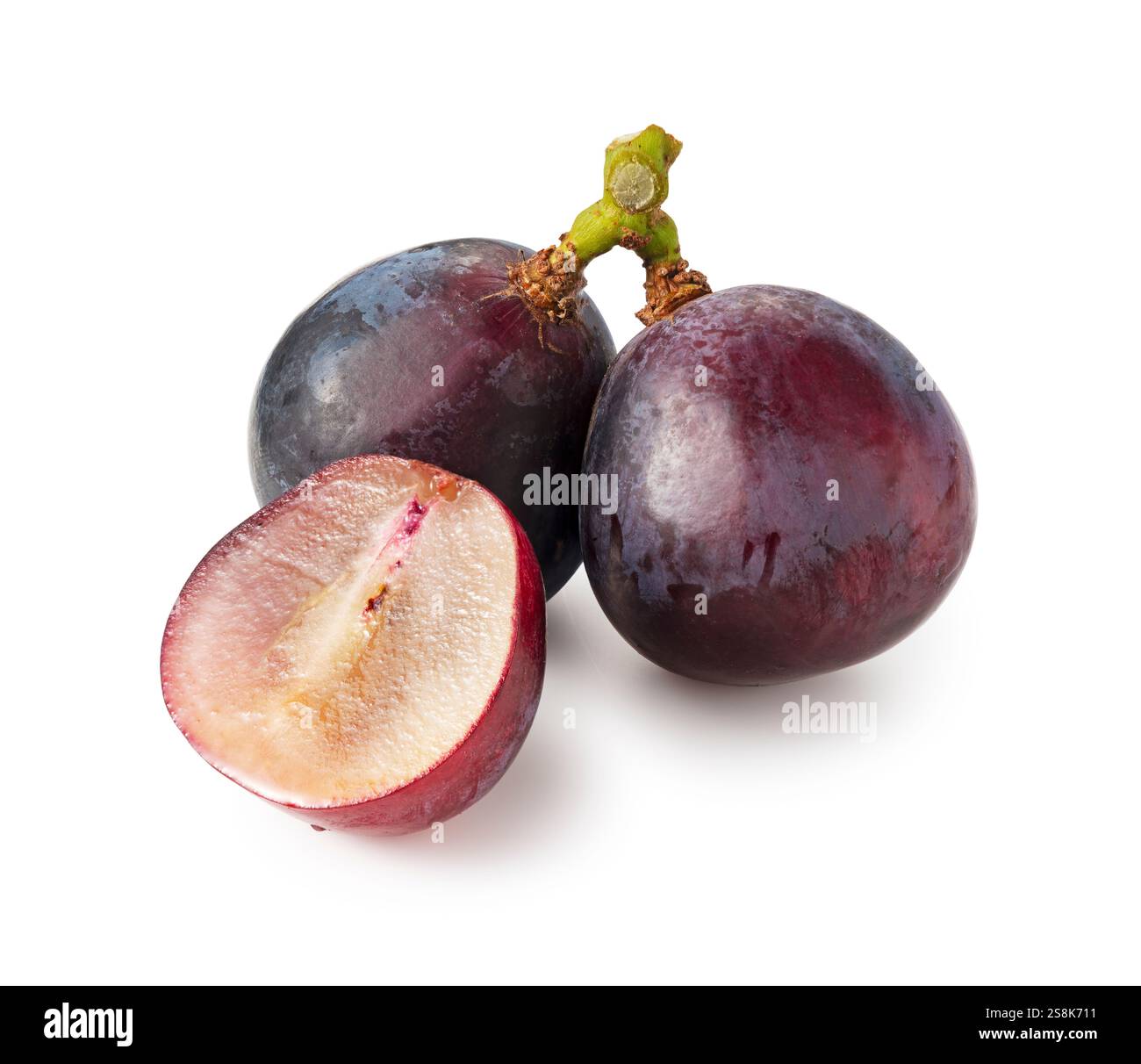 Fresh Japanese Pione Grapes Isolated on White Background Stock Photo ...