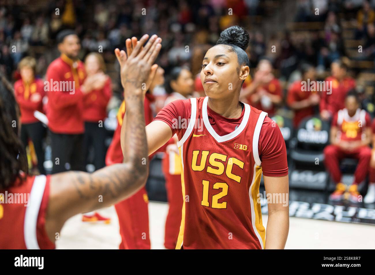 West Lafayette, Indiana, USA. 22nd Jan, 2025. JUJU WATKINS (12) of USC ...