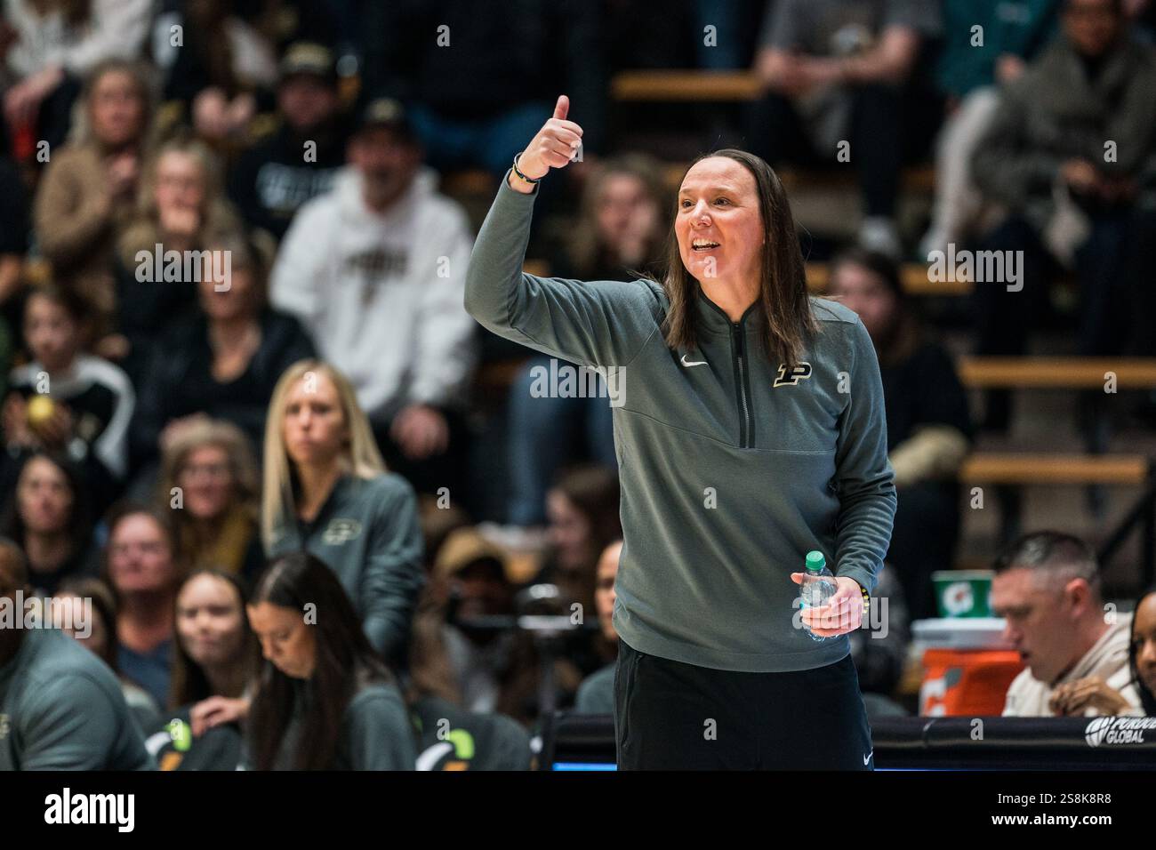 West Lafayette, Indiana, USA. 22nd Jan, 2025. Purdue head coach KATIE ...