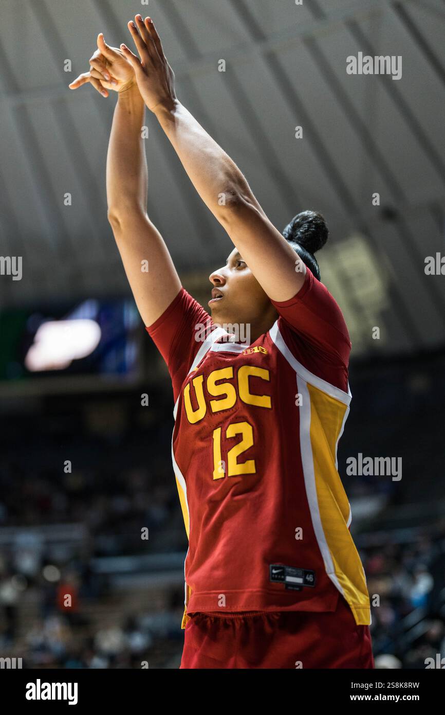 West Lafayette, Indiana, USA. 22nd Jan, 2025. USC Trojan guard JUJU ...