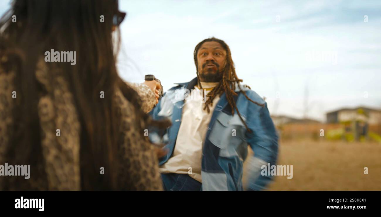 LOVE HURTS - FILM STILLS. 2025 . USA. Ariana DeBose and Marshawn Lynch ...