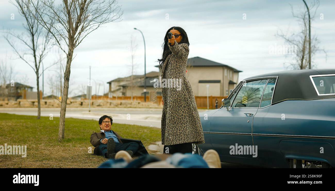 LOVE HURTS - FILM STILLS. 2025 . USA. Ke Huy Quan and Ariane DeBose in Love Hurts - (C)Universal ...