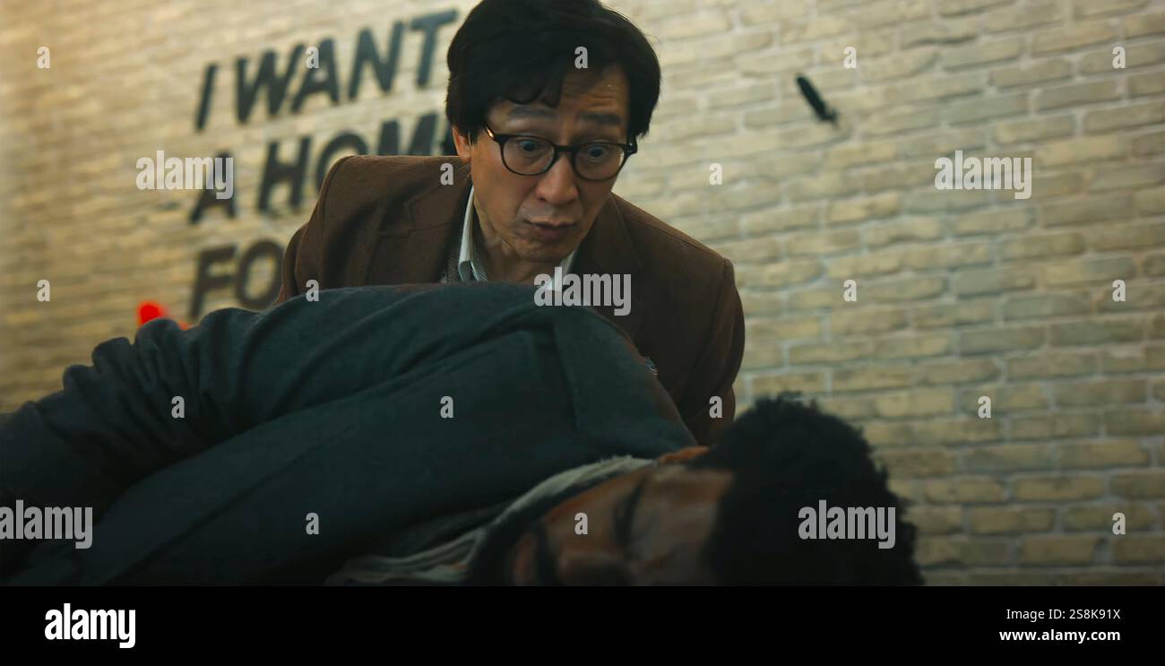 LOVE HURTS - FILM STILLS. 2025 . USA. Ke Huy Quan in Love Hurts - (C)Universal Films - an ...