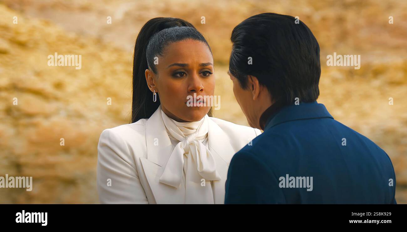 LOVE HURTS - FILM STILLS. 2025 . USA. Ariana DeBose and Ke Huy Quan in Love Hurts - (C)Universal ...