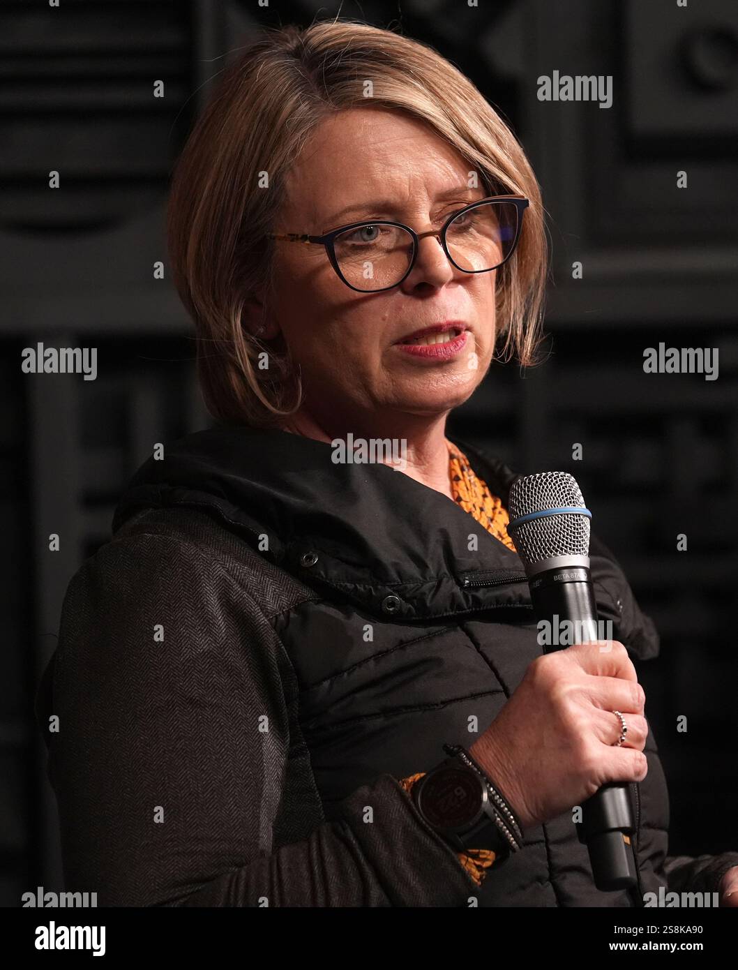 Sundance Institute Acting CEO Amanda Kelso addresses reporters during a ...