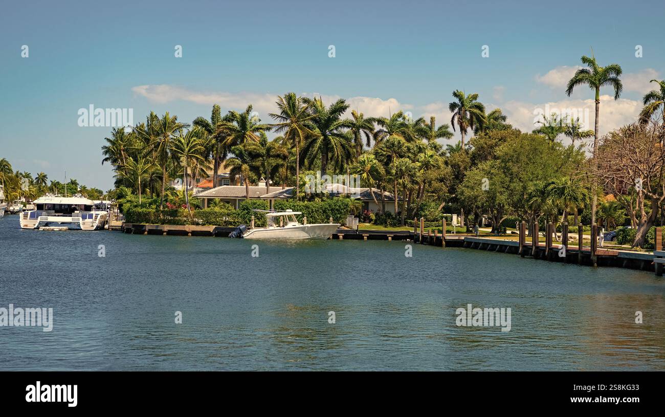 Summer vacation in tropical paradise resort on luxury villa with yacht ...