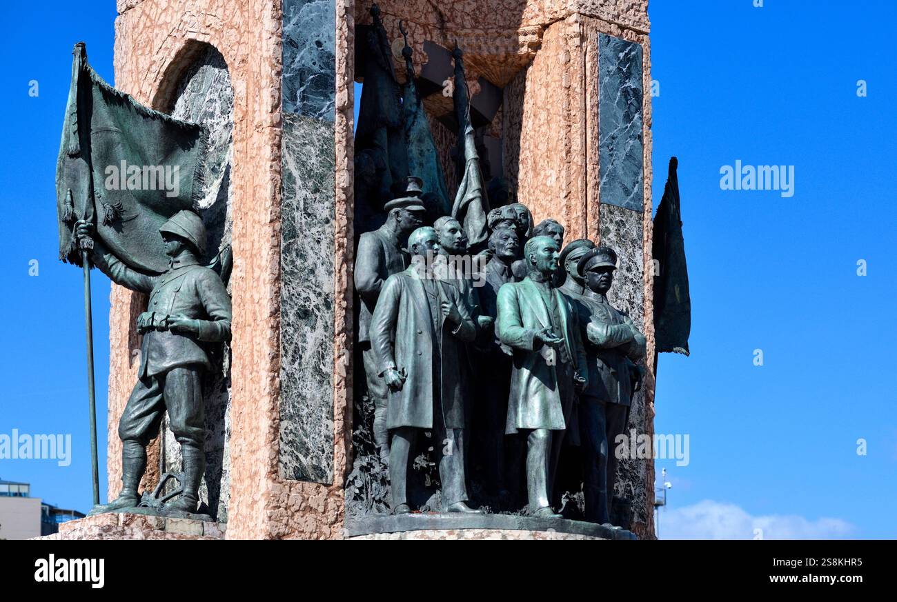 Republic Monument in Taksim Square, Istanbul, Turkey Stock Photo - Alamy
