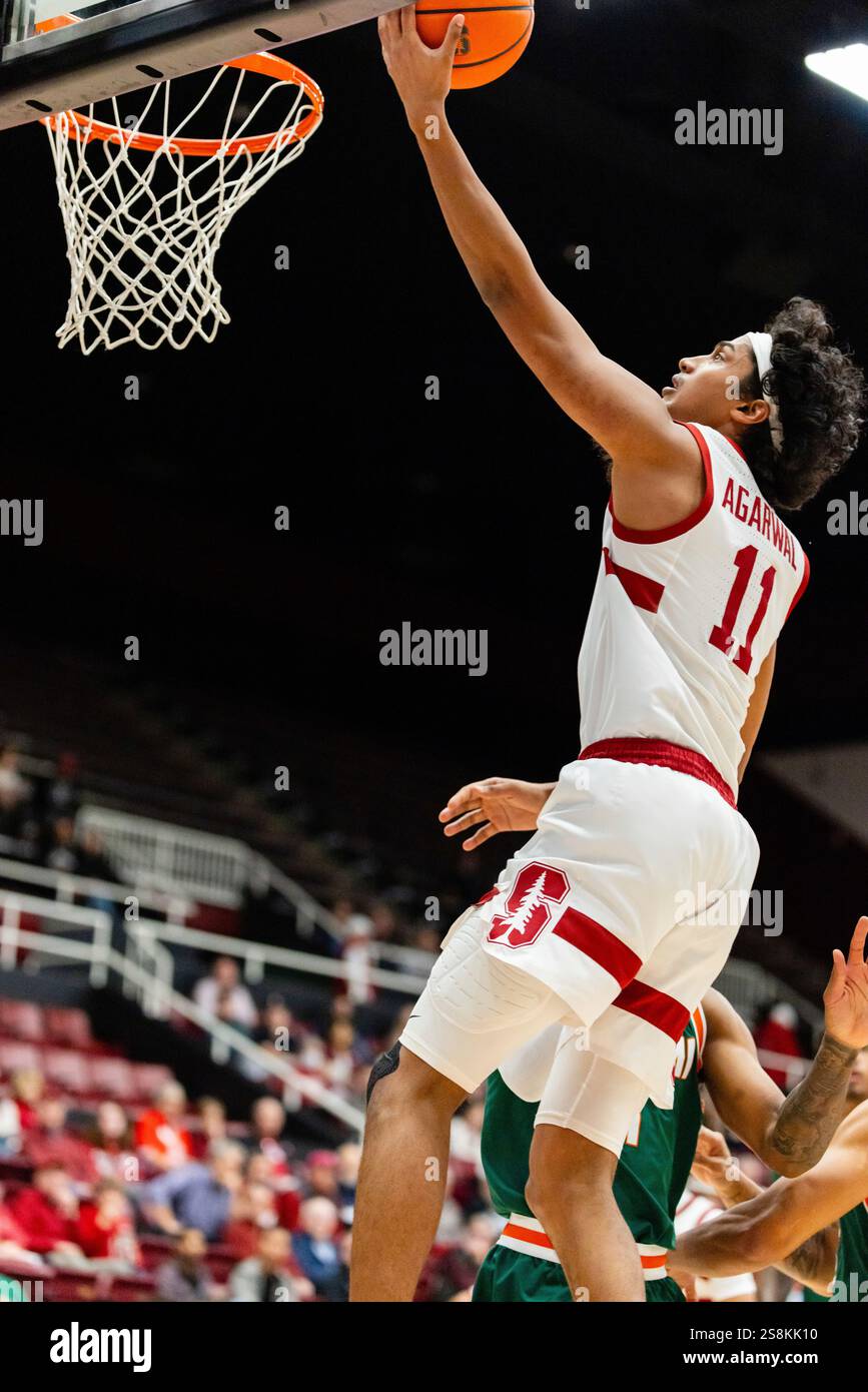 PALO ALTO, CA - JANUARY 22: Stanford Cardinal guard Ryan Agarwal (11 ...