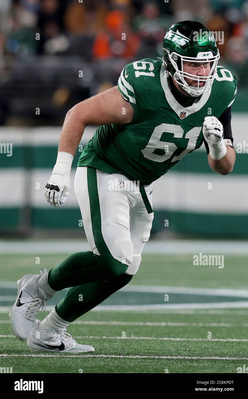 New York Jets offensive tackle Max Mitchell (61) in action against the ...