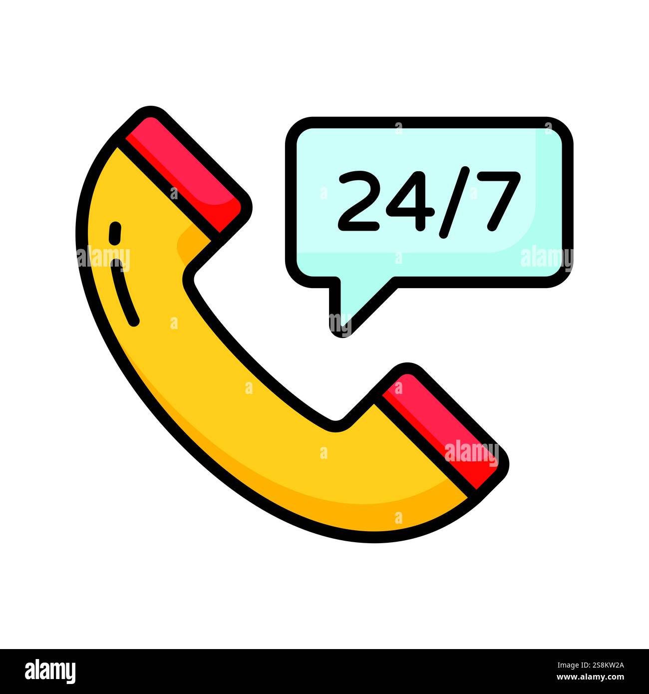 Support service icon, customer consultation vector, call center ...