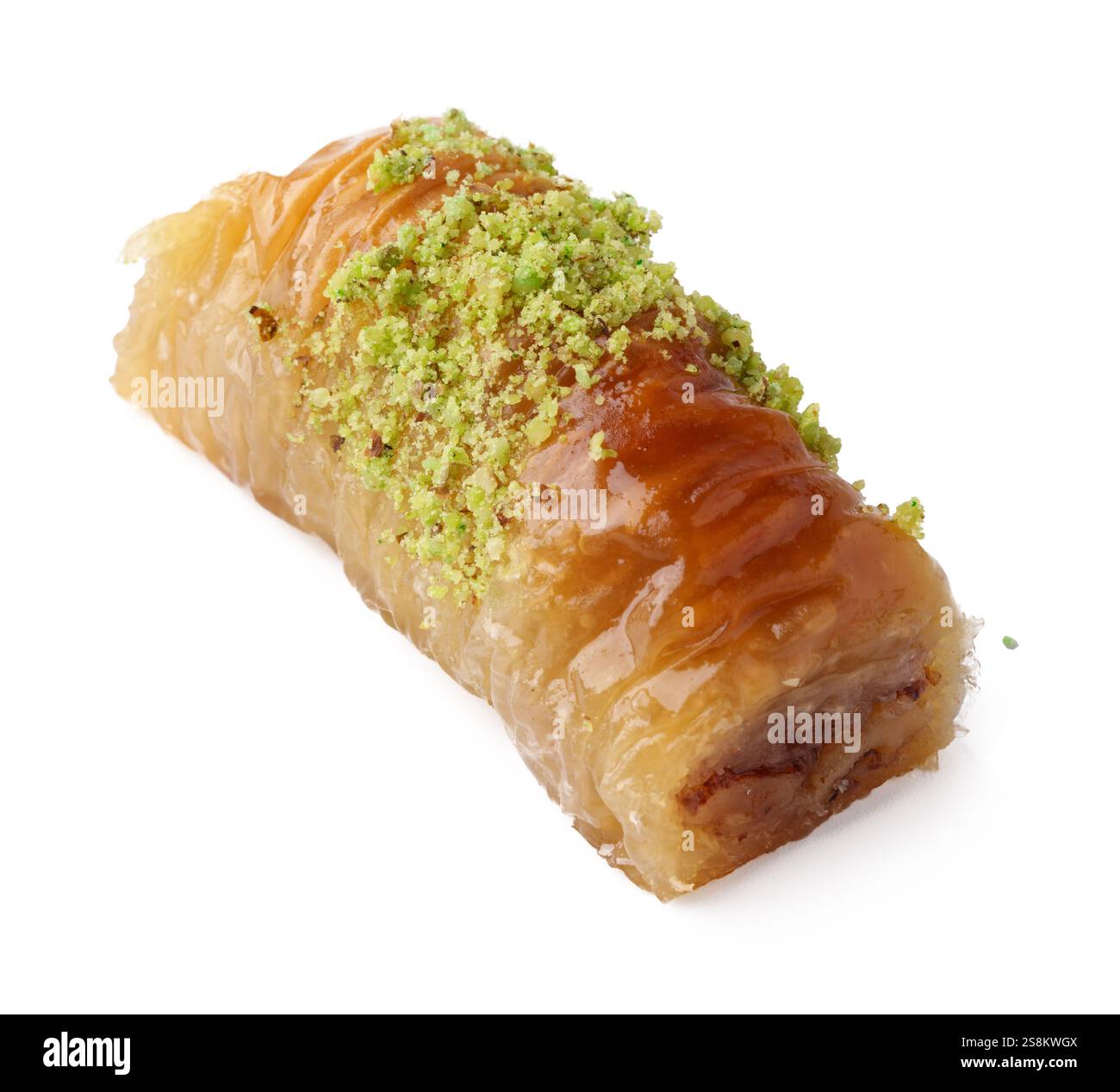 Sweet pastry with nuts and syrup served as a traditional dessert in ...