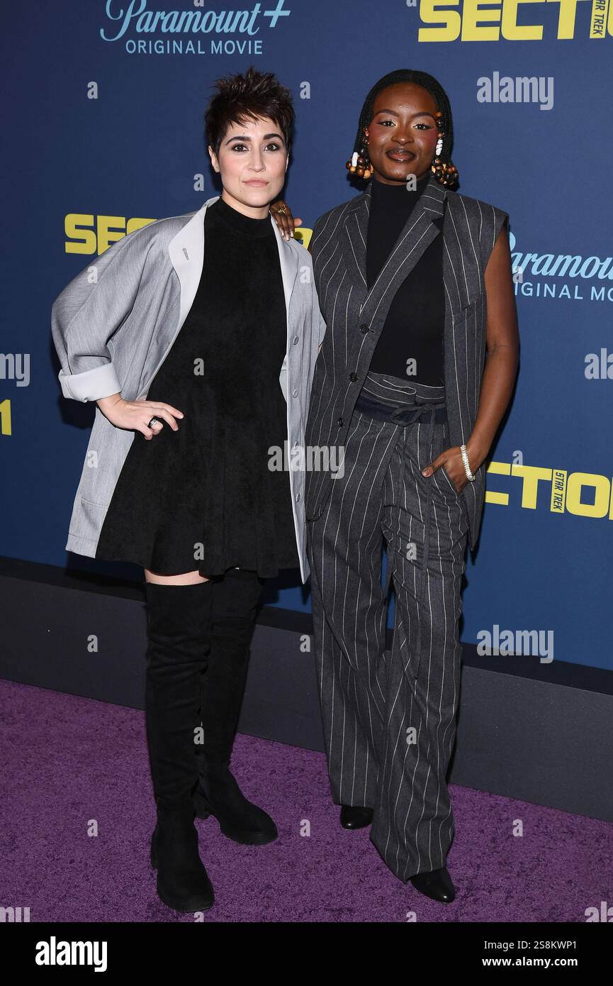 New York, USA. 22nd Jan, 2025. Melissa Navia and Celia Rose Gooding ...