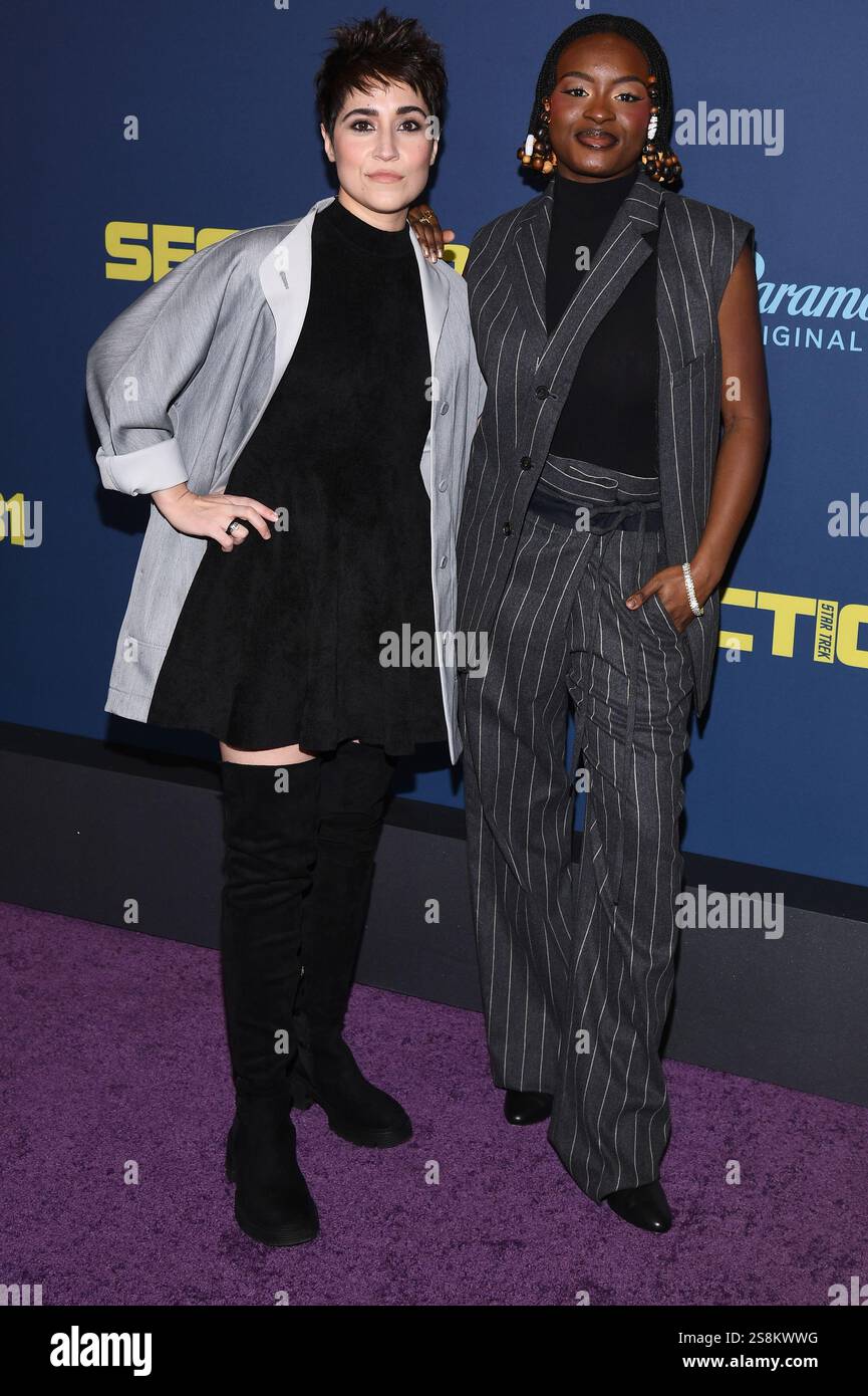 New York, USA. 22nd Jan, 2025. Melissa Navia and Celia Rose Gooding ...