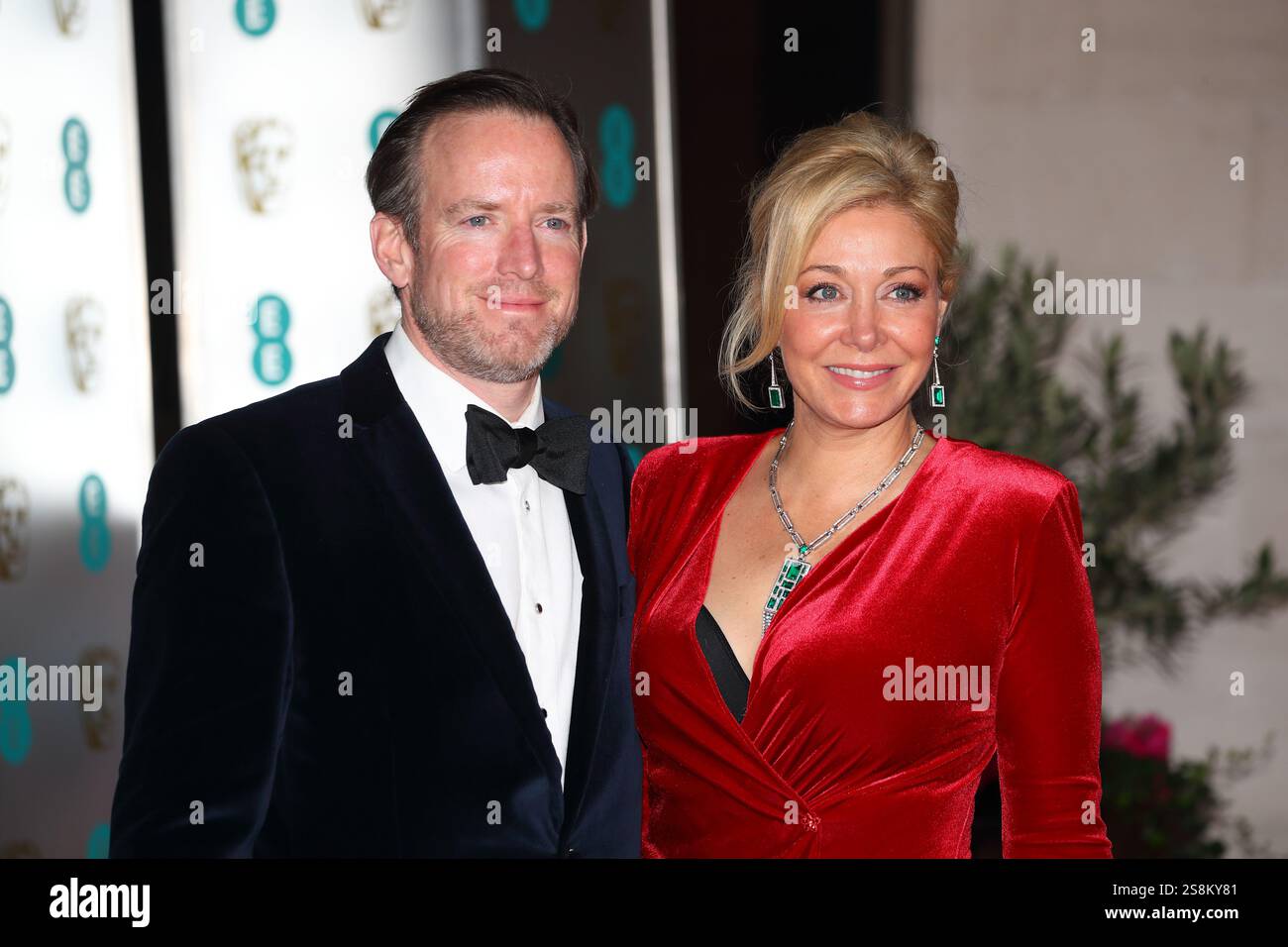 Rupert Adams and Nadja Swarowski arriving at Gouse Hotel for the EE ...