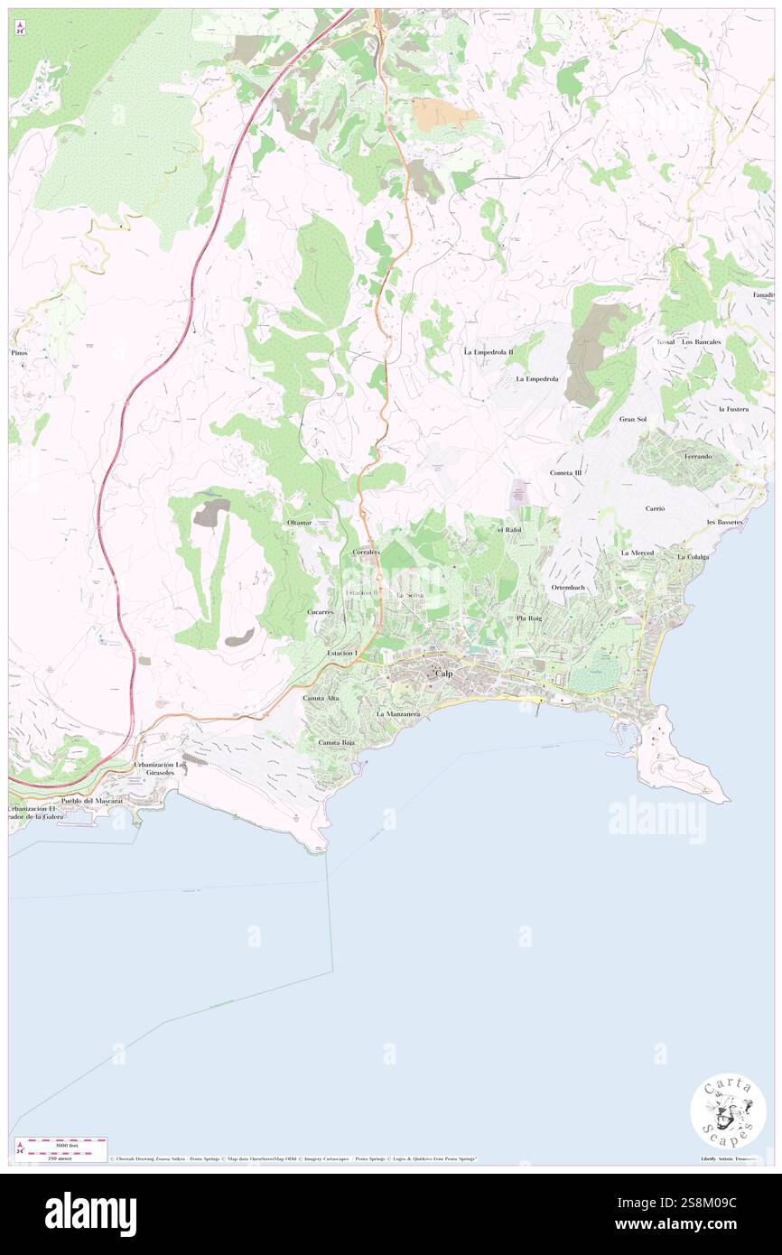 Calp map hi-res stock photography and images - Alamy