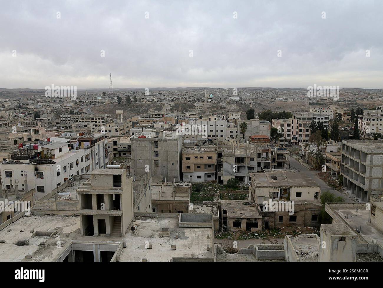 (250123) -- DARAA, Jan. 23, 2025 (Xinhua) -- This photo taken on Jan ...