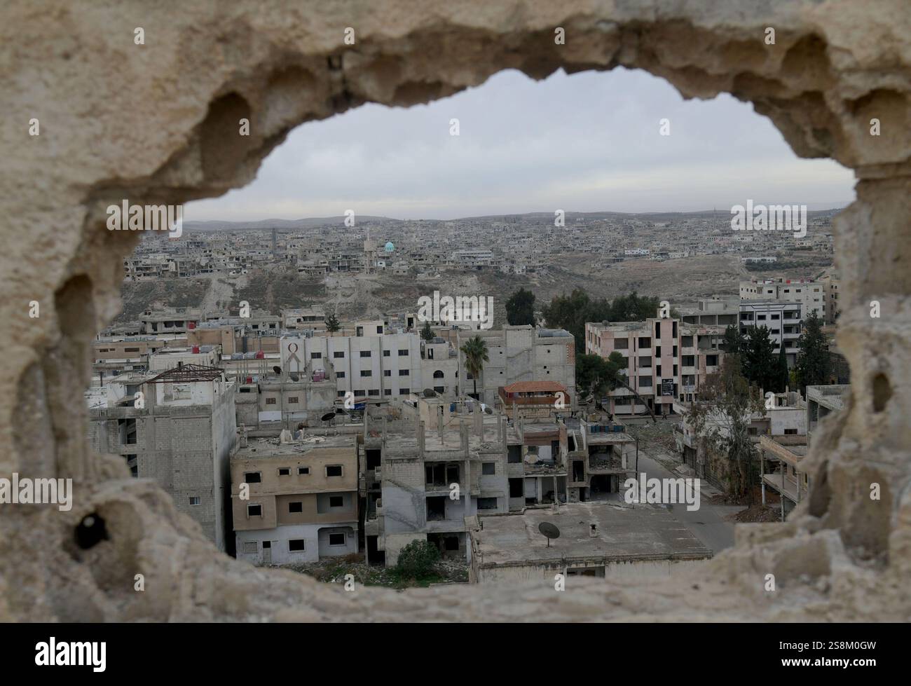Daraa. 22nd Jan, 2025. This photo taken on Jan. 22, 2025 shows a view ...