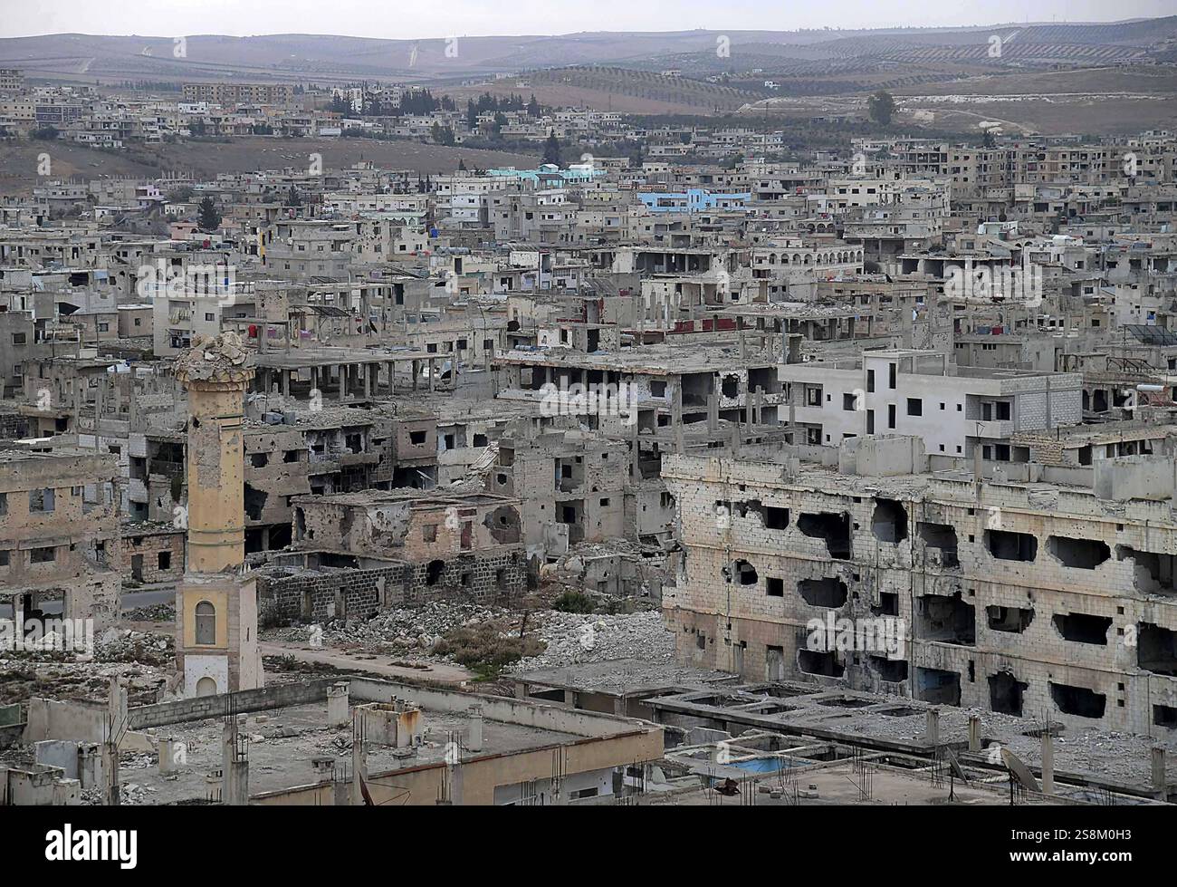 Daraa. 22nd Jan, 2025. This photo taken on Jan. 22, 2025 shows a view ...