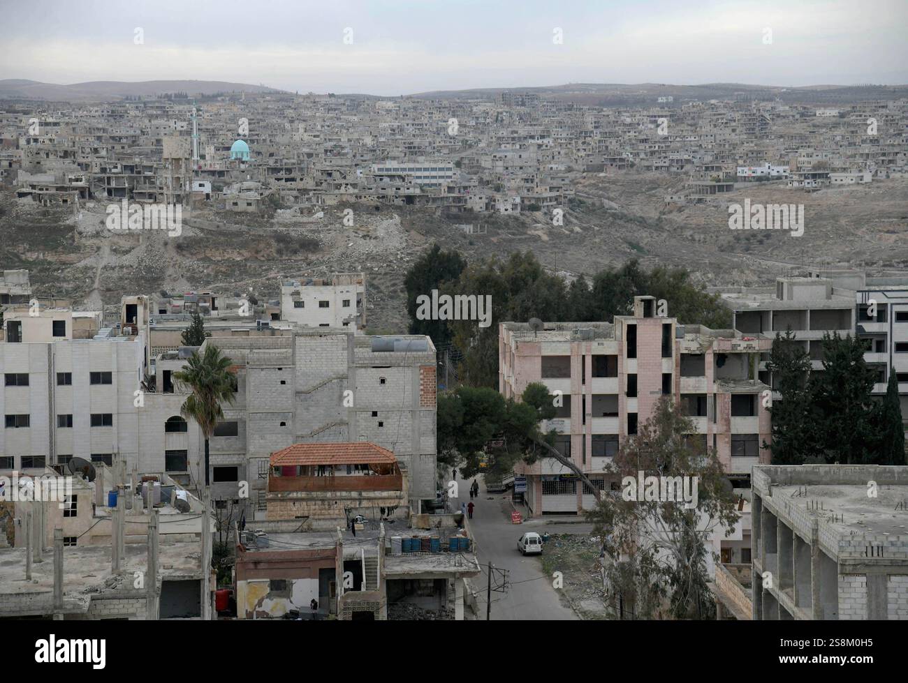 Daraa. 22nd Jan, 2025. This photo taken on Jan. 22, 2025 shows a view ...