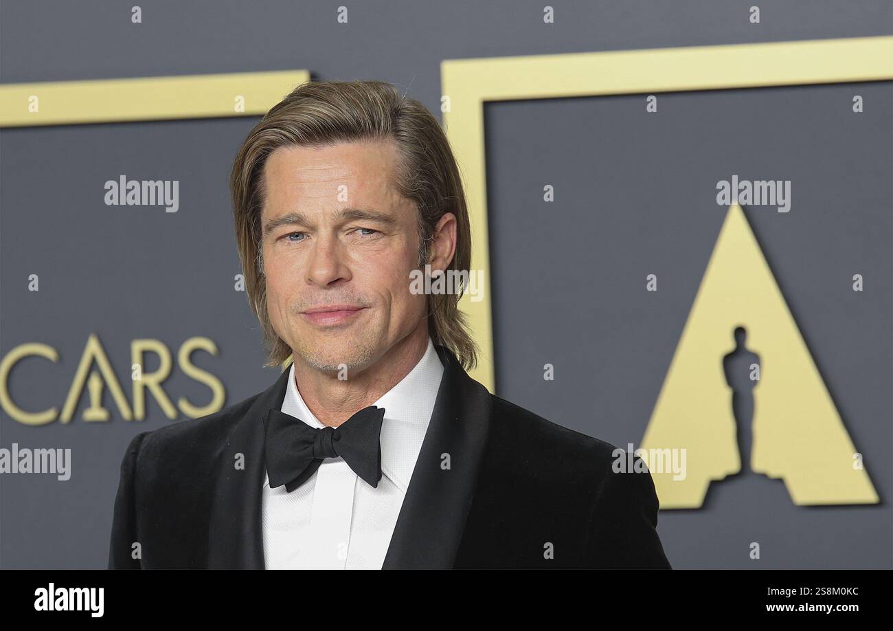 Brad Pitt, winner of the Actor in a Supporting Role award for "Once ...