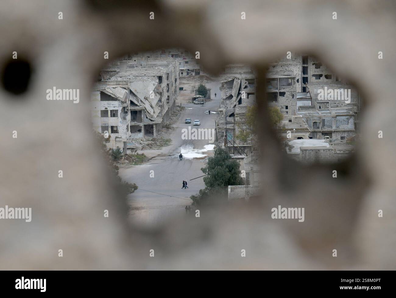 Daraa. 22nd Jan, 2025. This photo taken on Jan. 22, 2025 shows a view ...